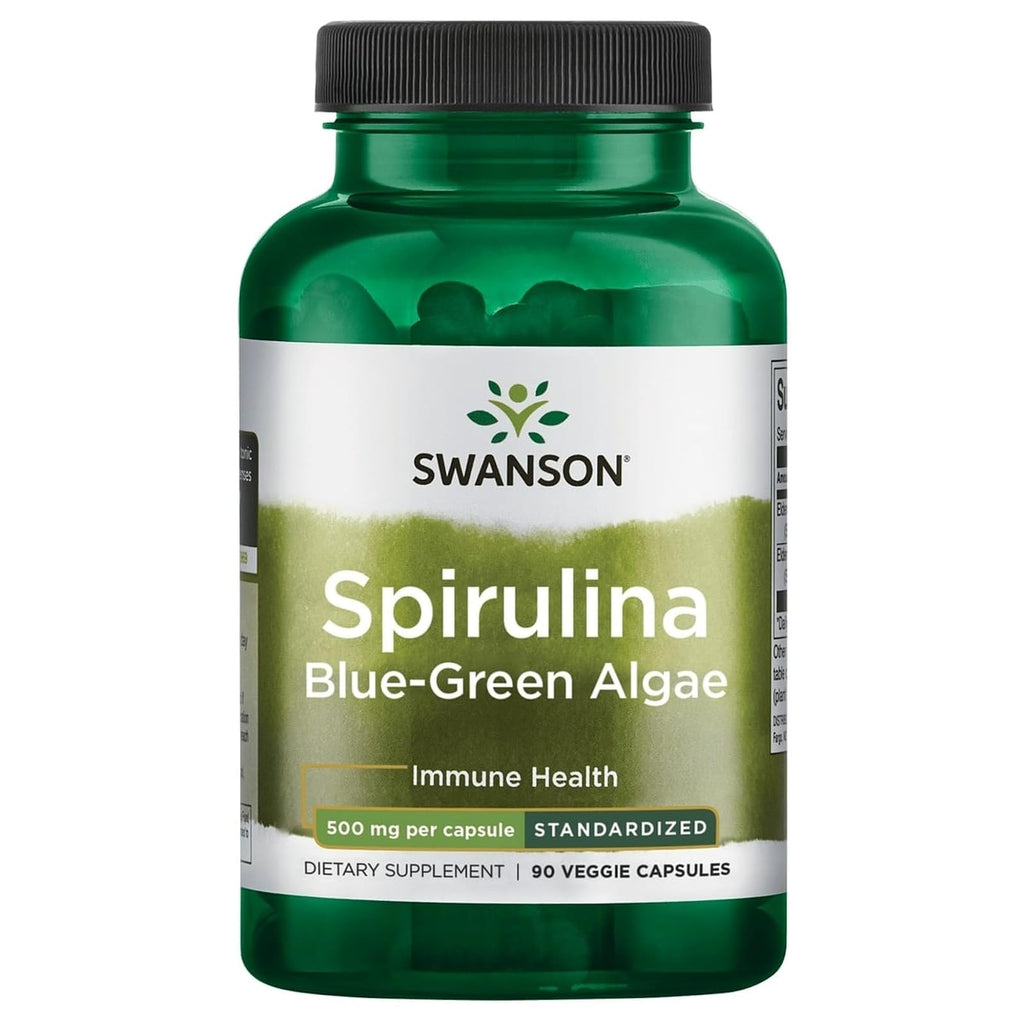 Swanson spirulina capsules for energy
