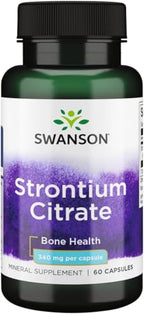 Swanson Strontium Citrate capsules for bone health