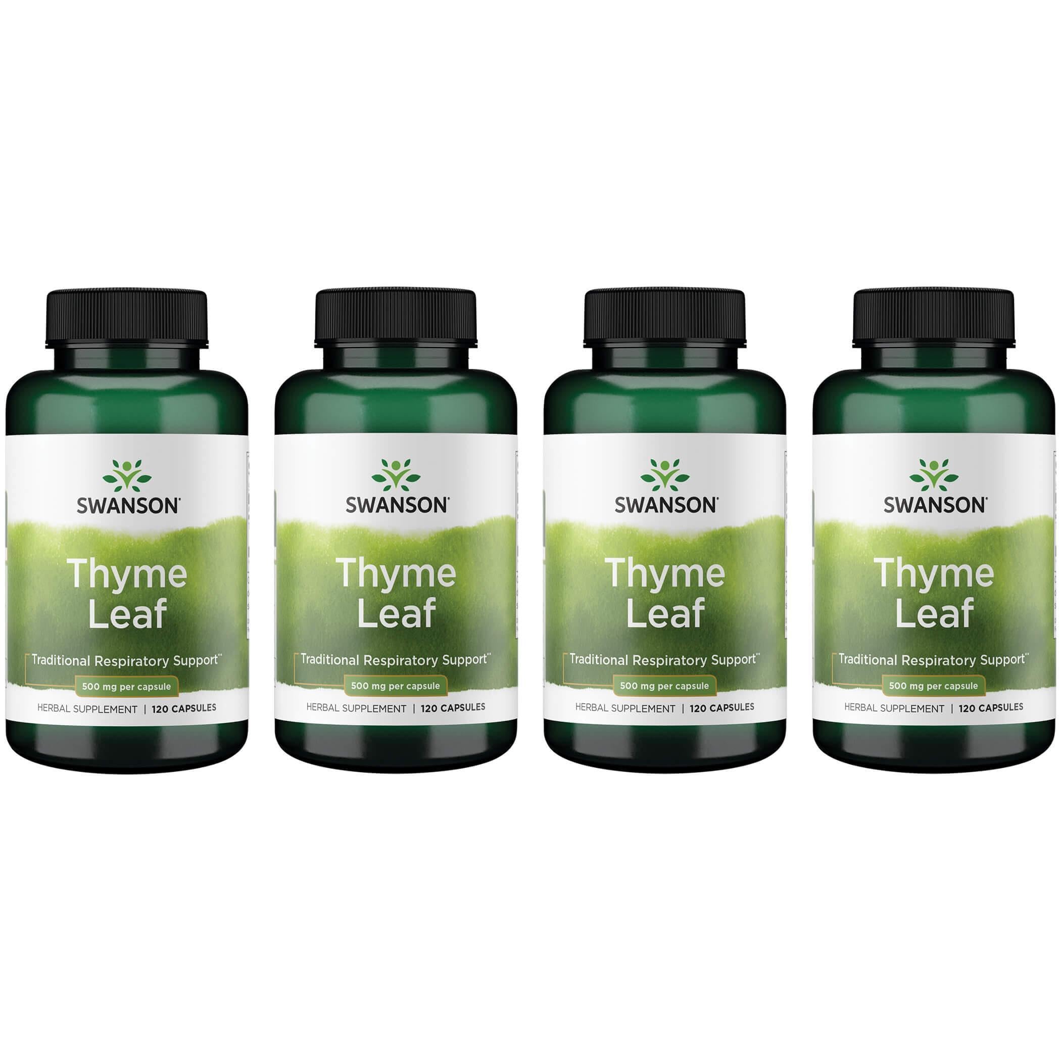 Swanson Thyme Leaf respiratory support capsules