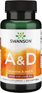 Swanson Vitamin A and D softgels