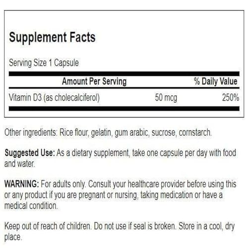 Swanson Vitamin D-3 supports bone health