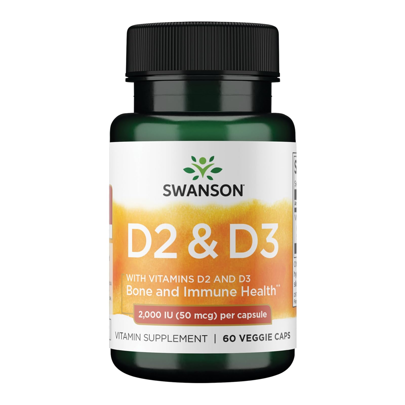 Swanson vitamin D2 and D3 capsules