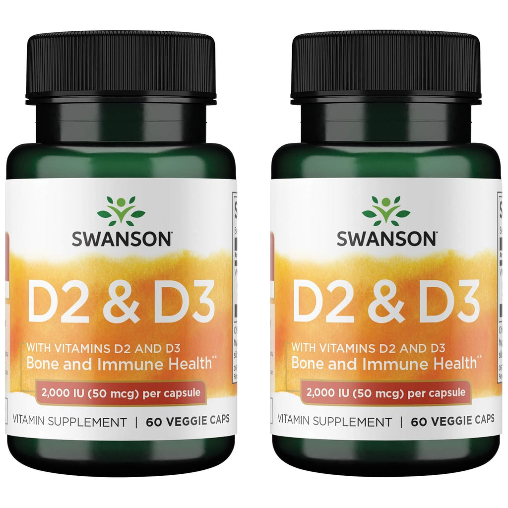 Swanson vitamin D2 and D3 capsules