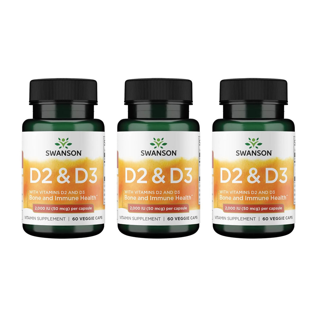 Swanson vitamin D2 and D3 capsules