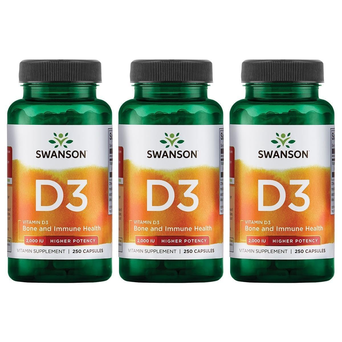Swanson Vitamin D3 2000 IU capsules