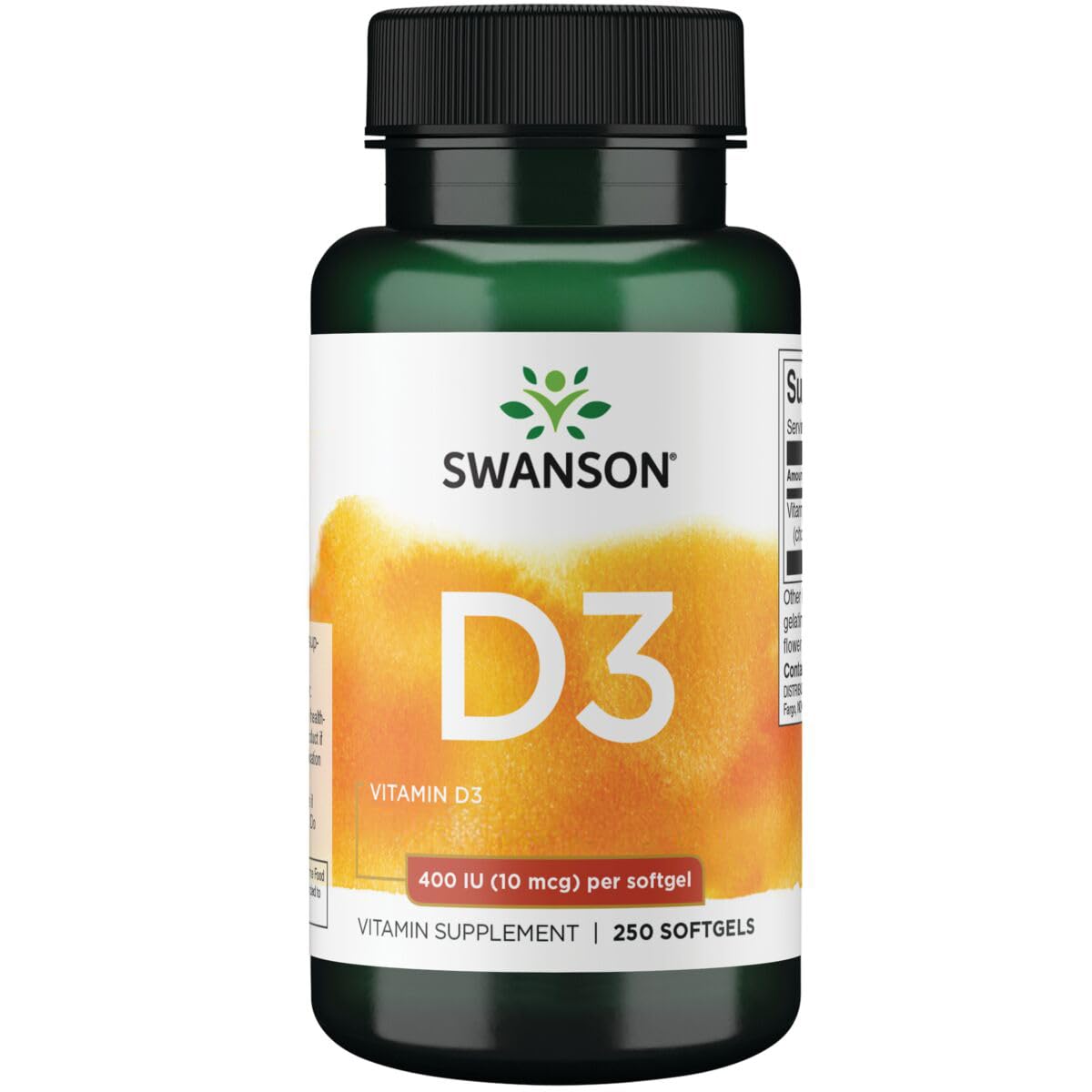 Swanson Vitamin D3 400 IU capsules for bone health
