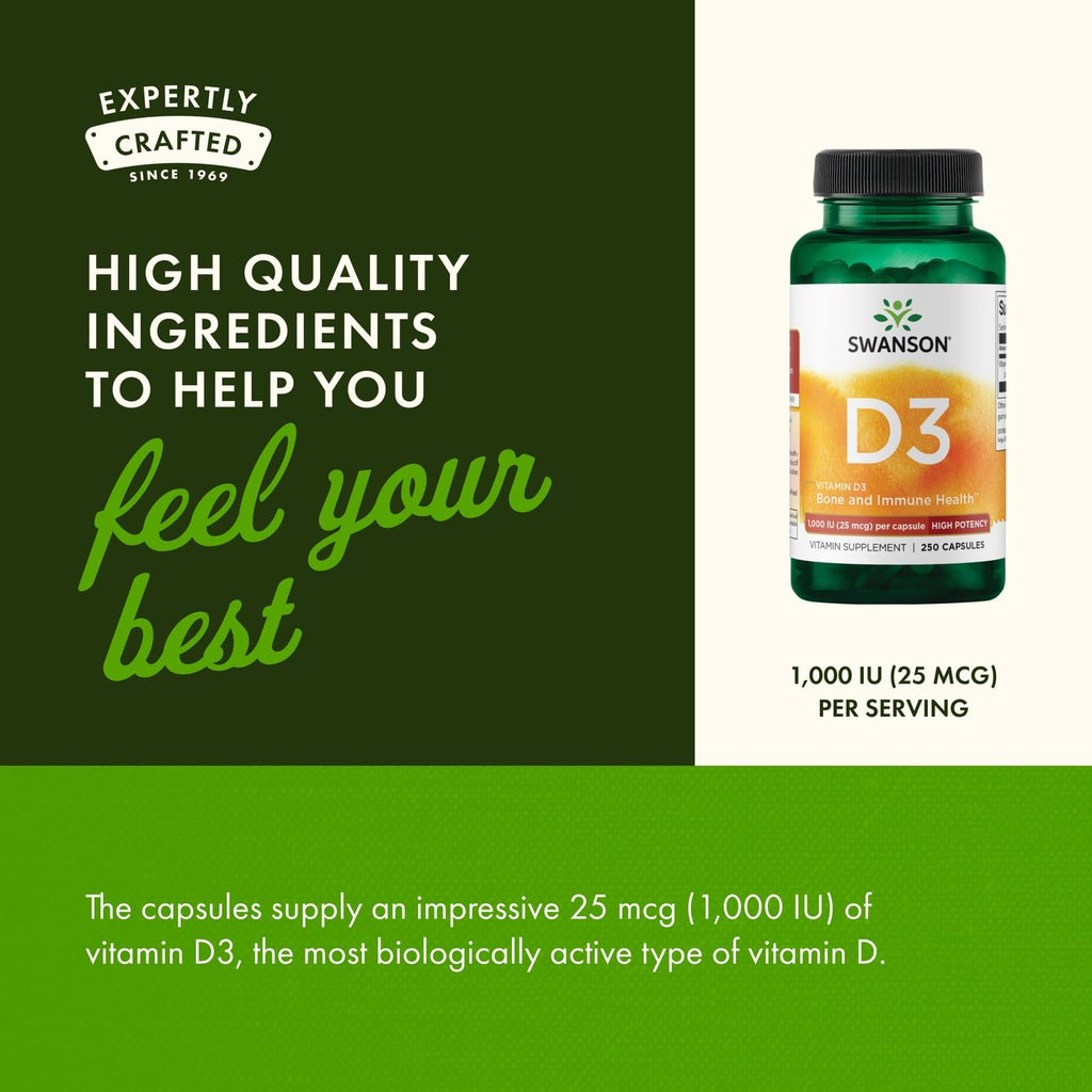 Swanson Vitamin D3 boosts mood naturally