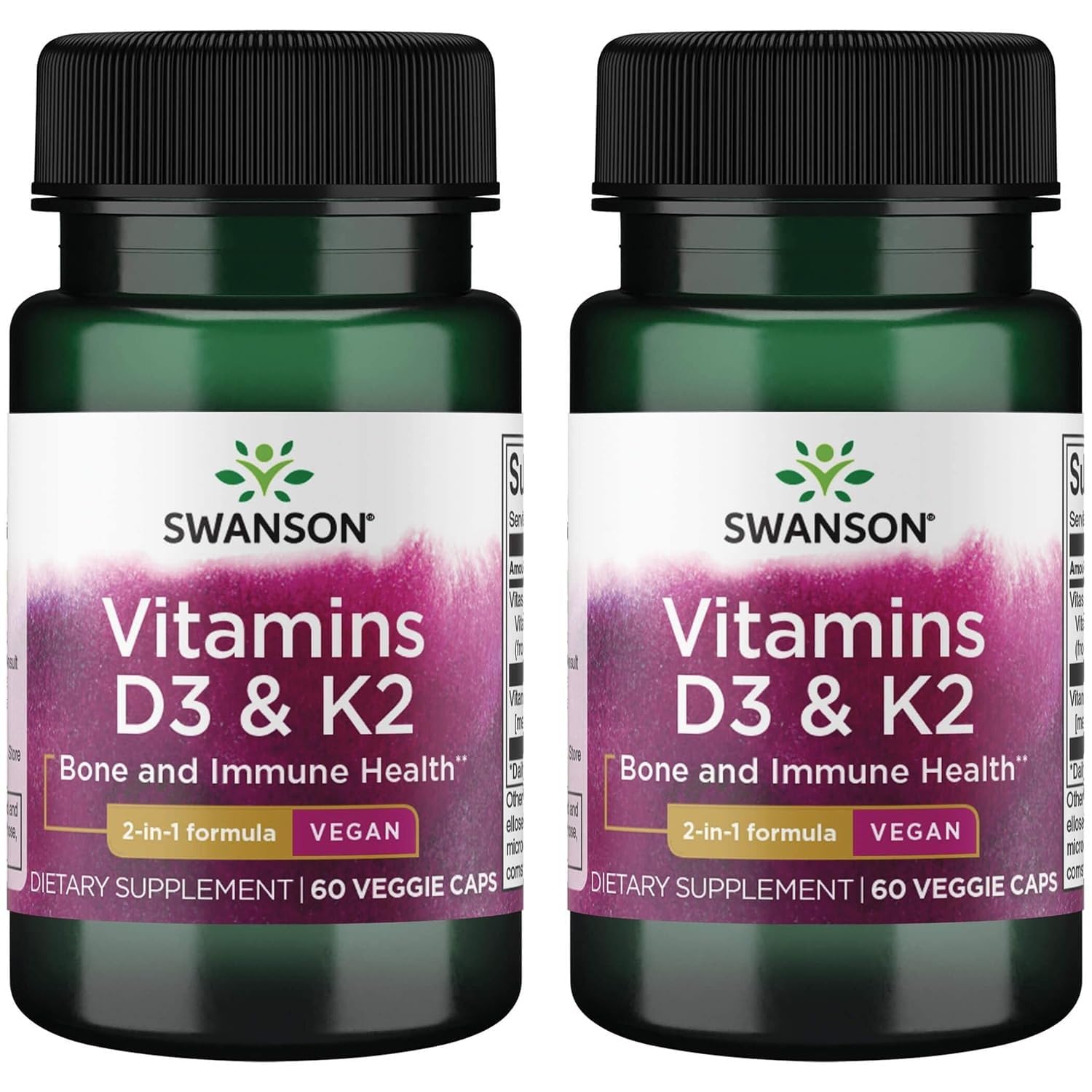 Swanson Vitamin D3 K2 capsules