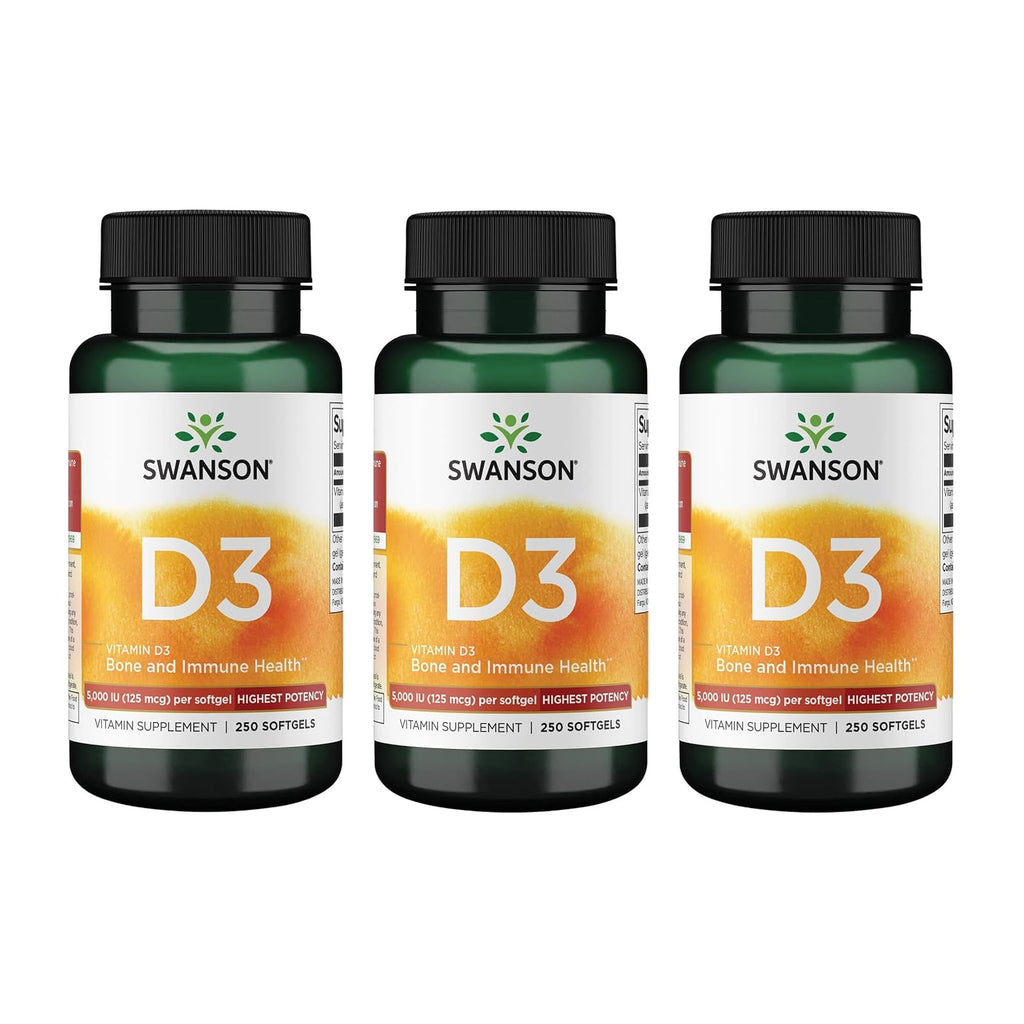 Swanson Vitamin D3 softgels for immunity