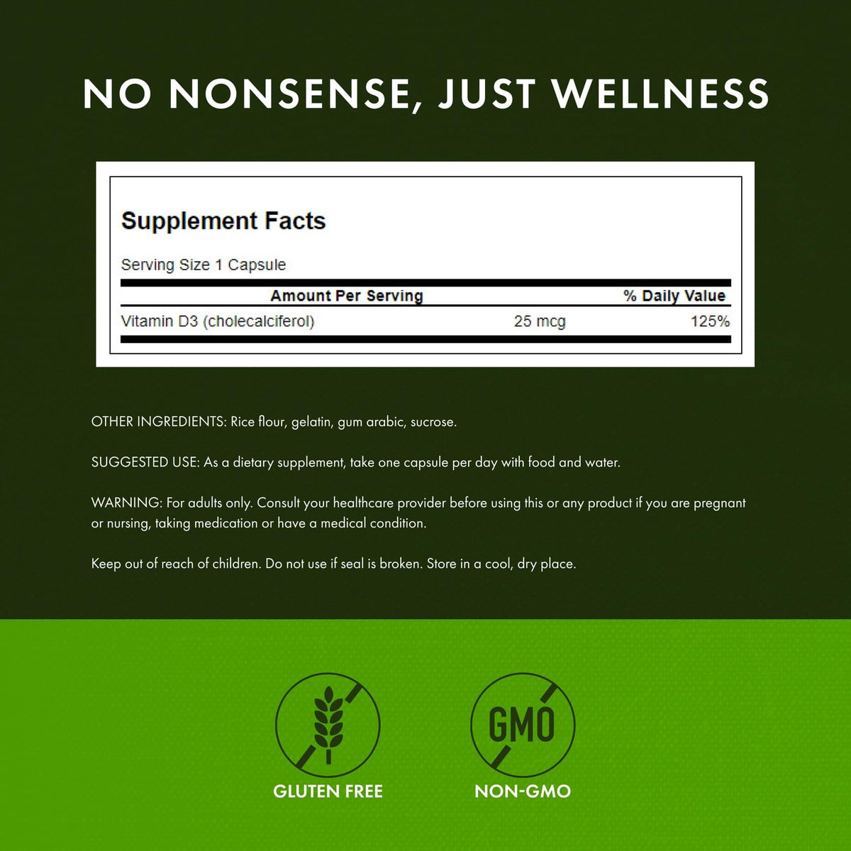 Swanson Vitamin D3 supports bone health