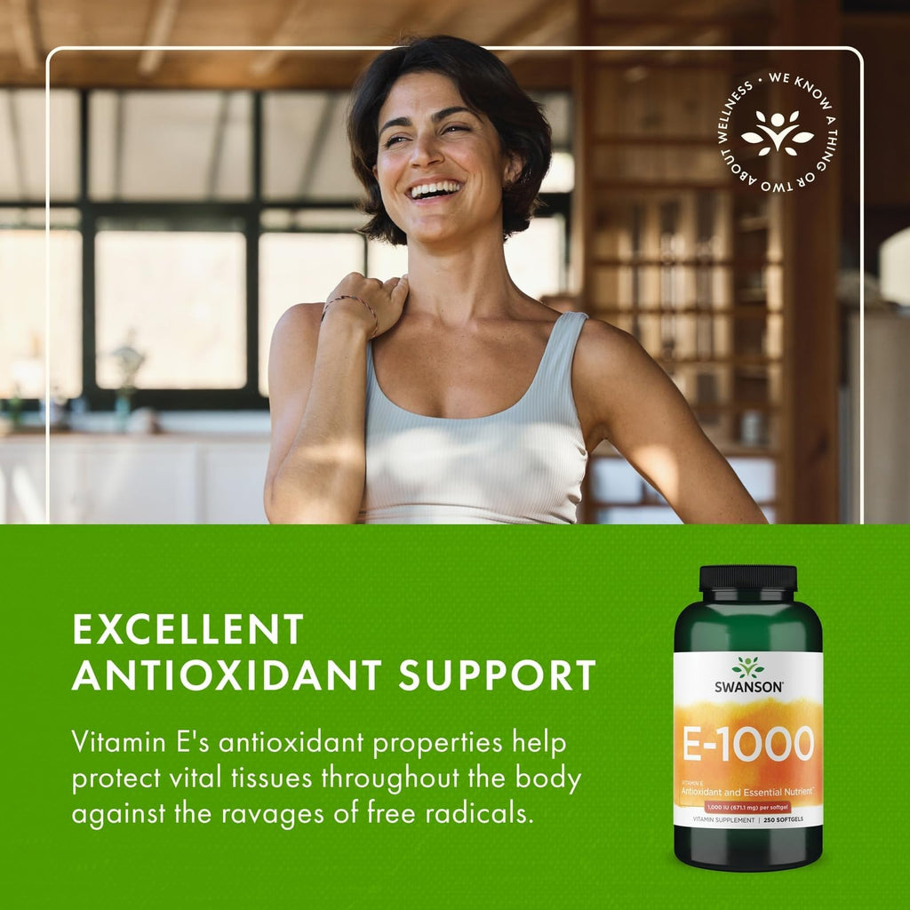 Swanson Vitamin E softgels for daily wellness