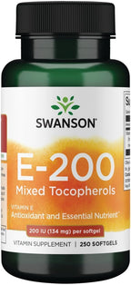 Swanson vitamin E softgels for skin health