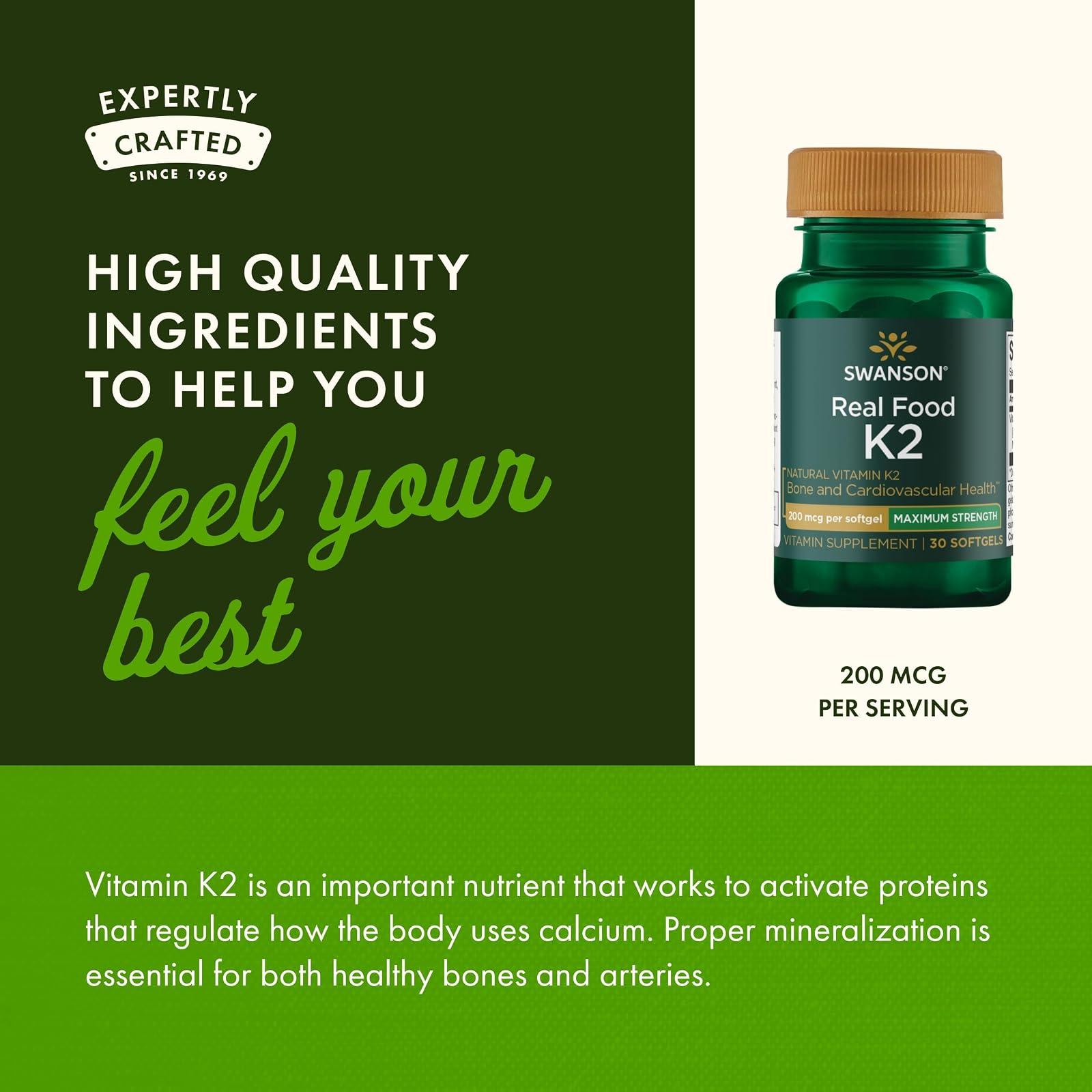 Swanson vitamin K2 supports cardiovascular wellness