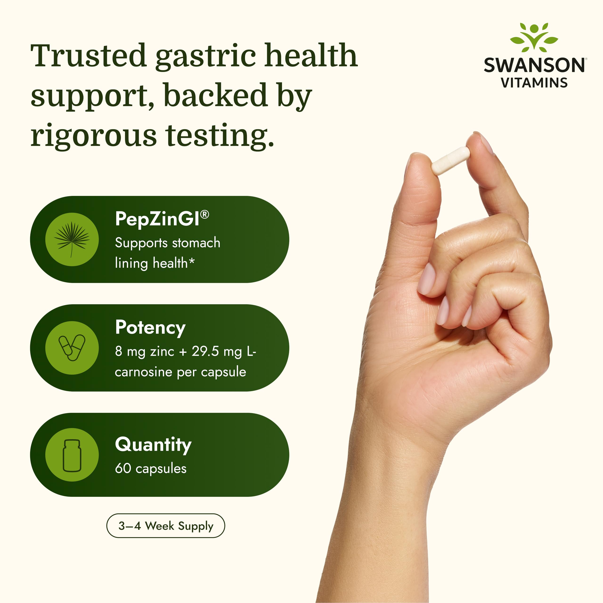 Swanson Zinc Carnosine for gut health