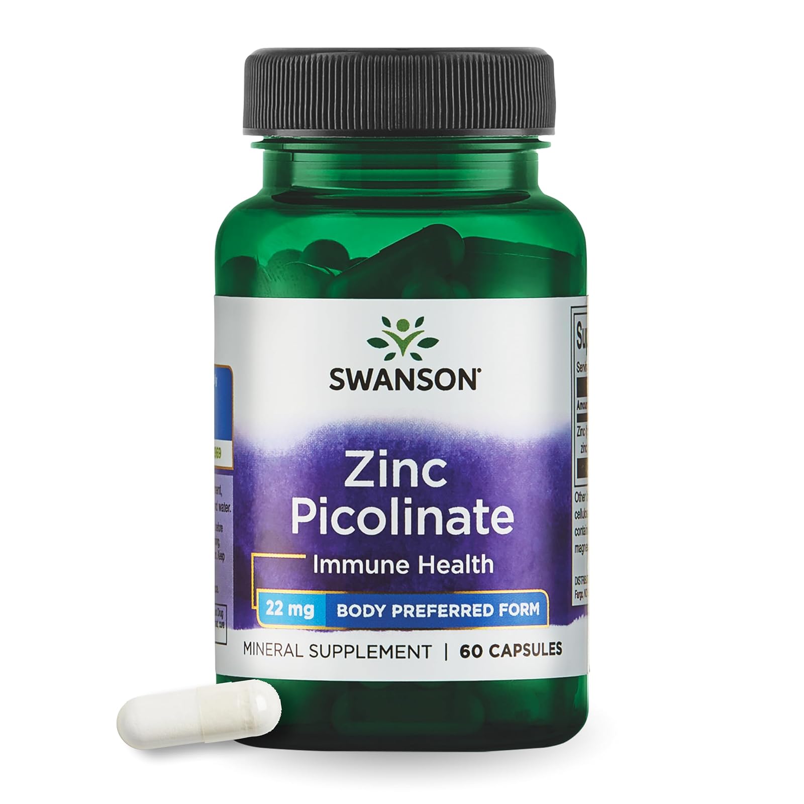 Swanson zinc picolinate vegan capsules