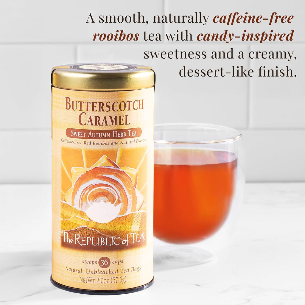 Sweet butterscotch caramel tea flavour