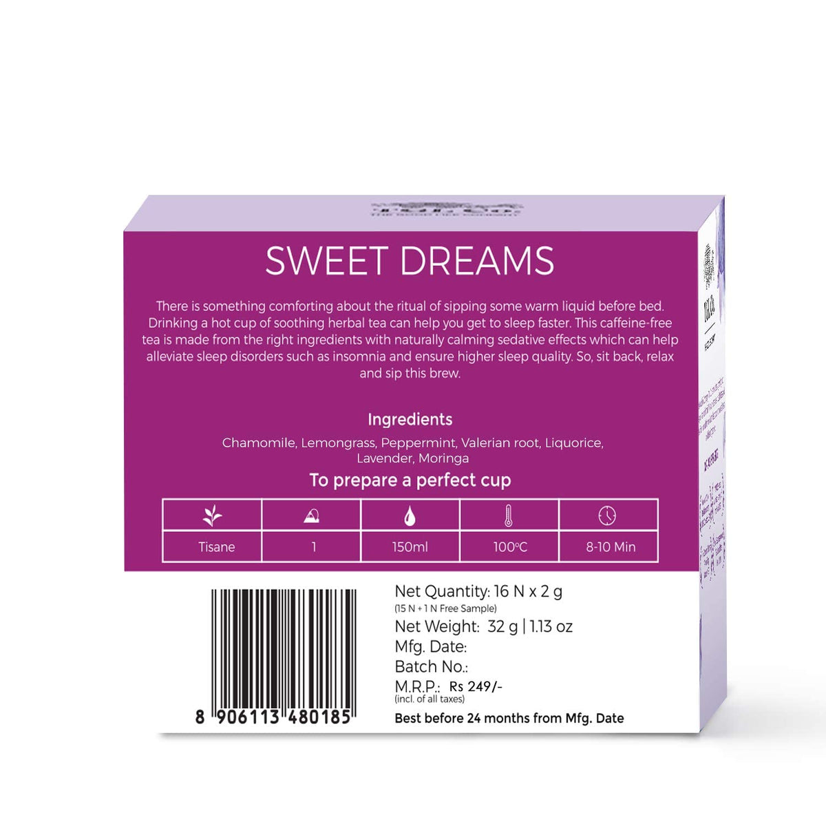 Sweet Dreams chamomile tea bags