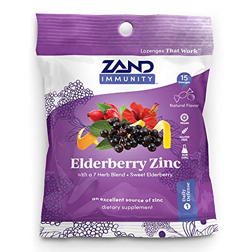 Sweet elderberry flavor herbal lozenges
