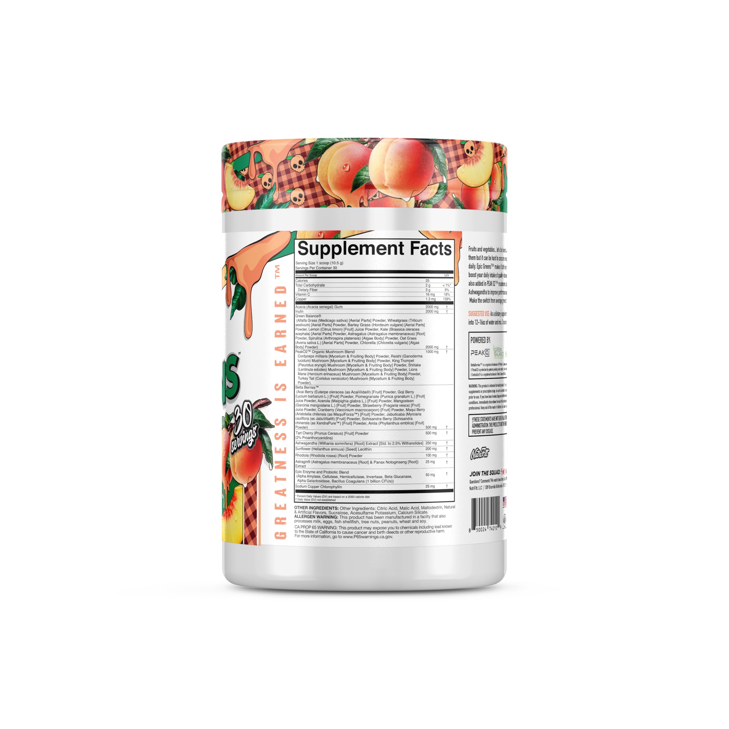 Sweet Georgia Peach spirulina blend