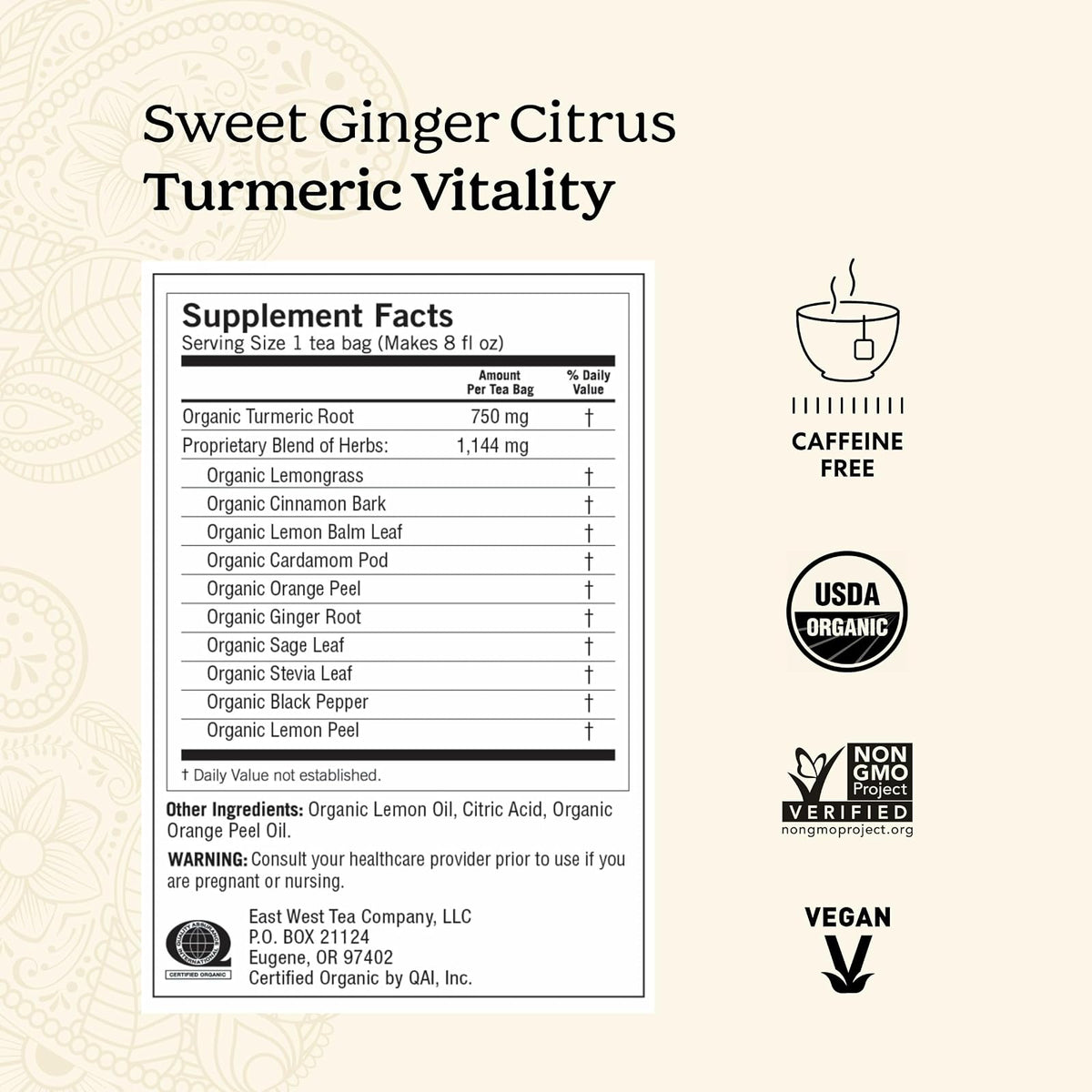 Sweet Ginger Citrus turmeric infusion