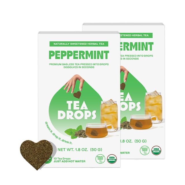 Sweet peppermint herbal tea drops