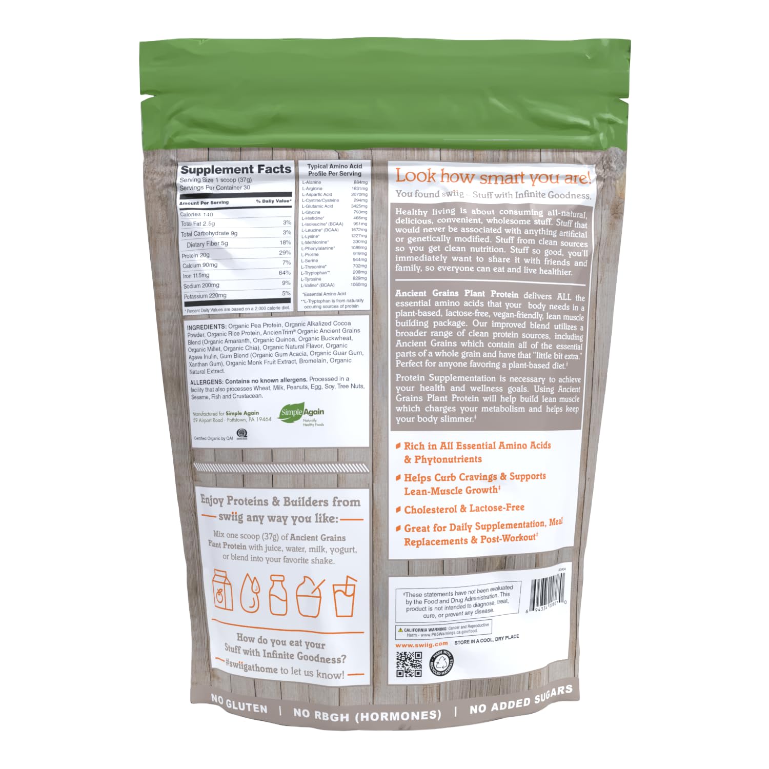 swiig chocolate protein for smoothies