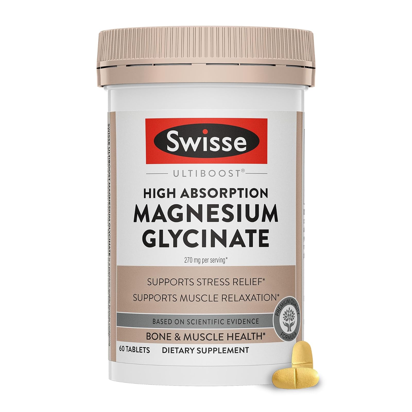Swisse magnesium glycinate for muscle relaxation