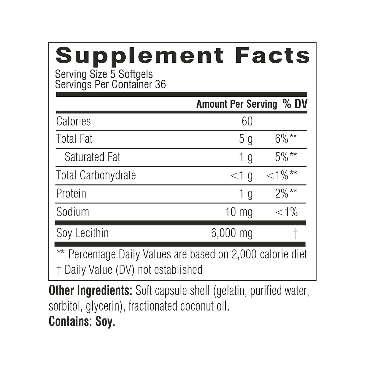 Swisse Soy Lecithin softgels for overall wellness
