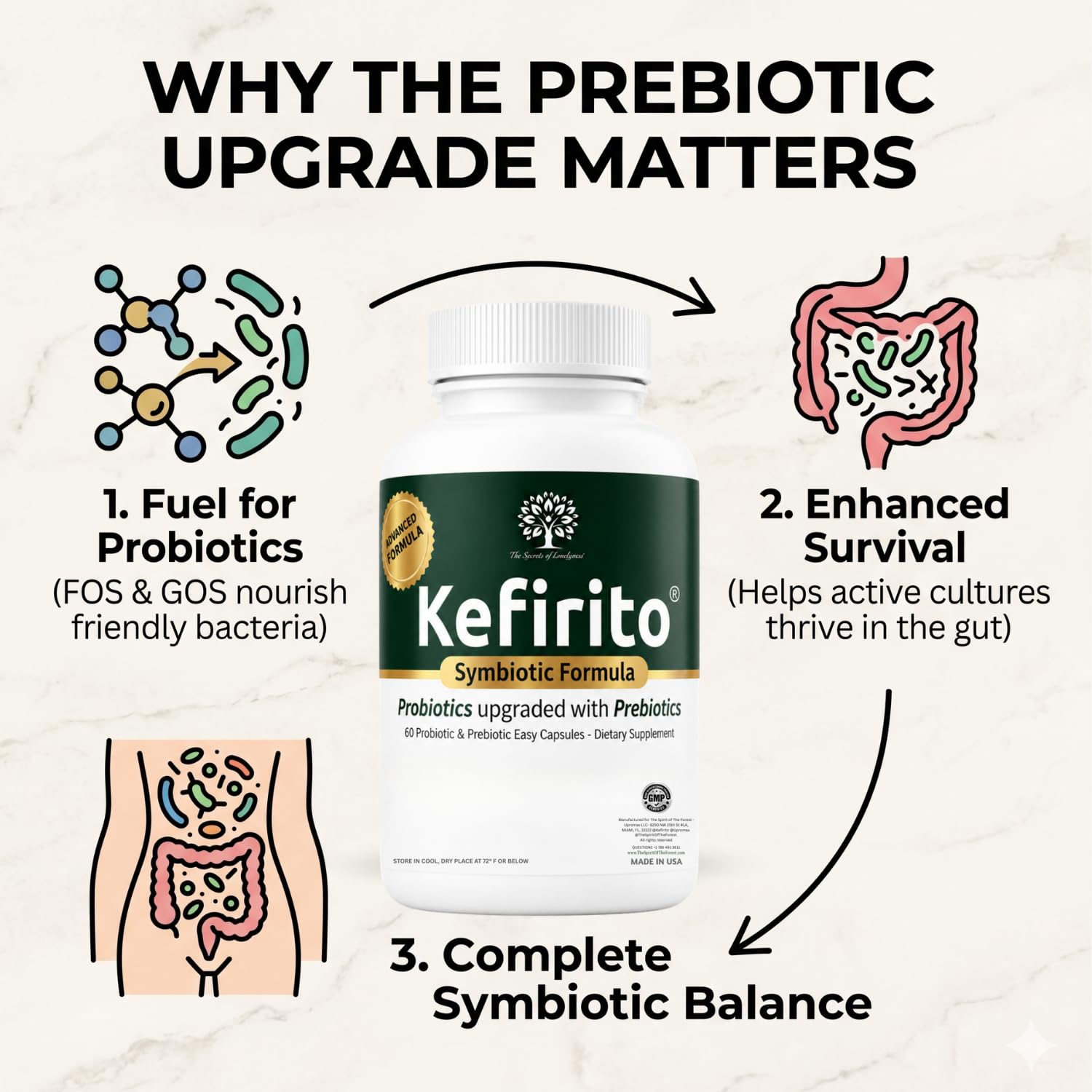 symbiotic formula for digestive wellness