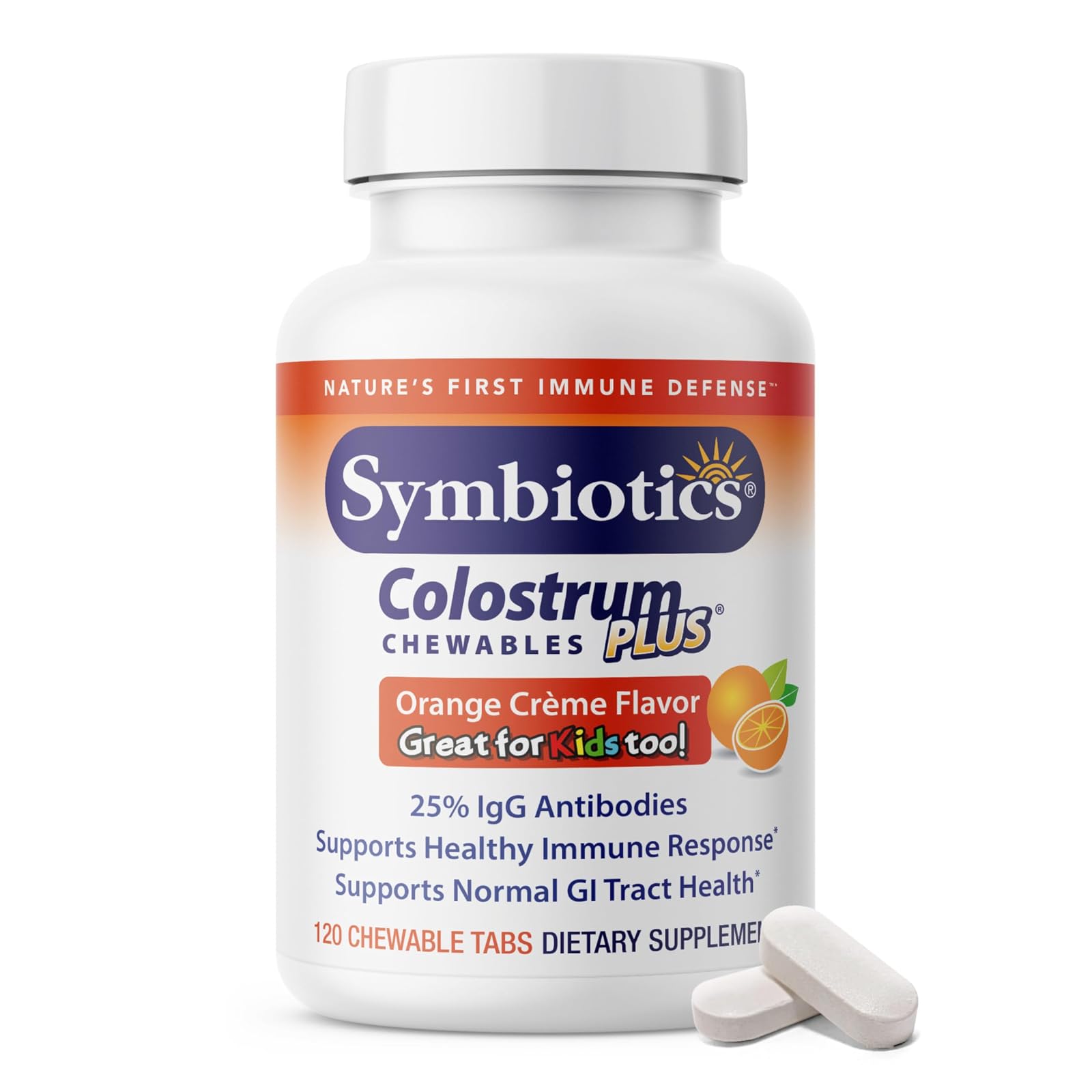 Symbiotics colostrum chewable tablets for kids