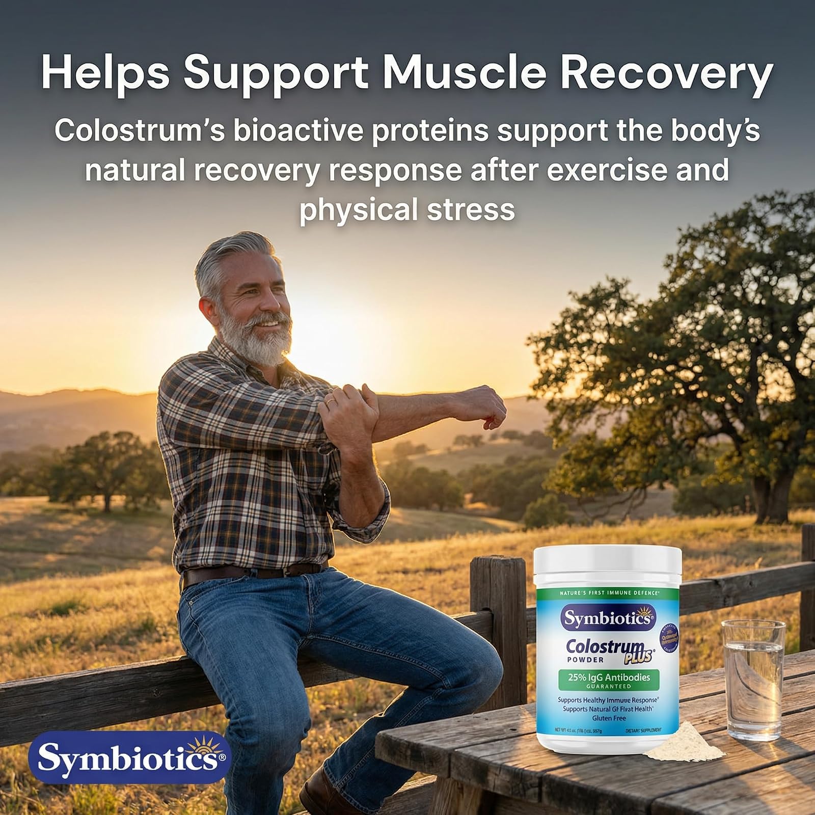 Symbiotics colostrum for energy boost