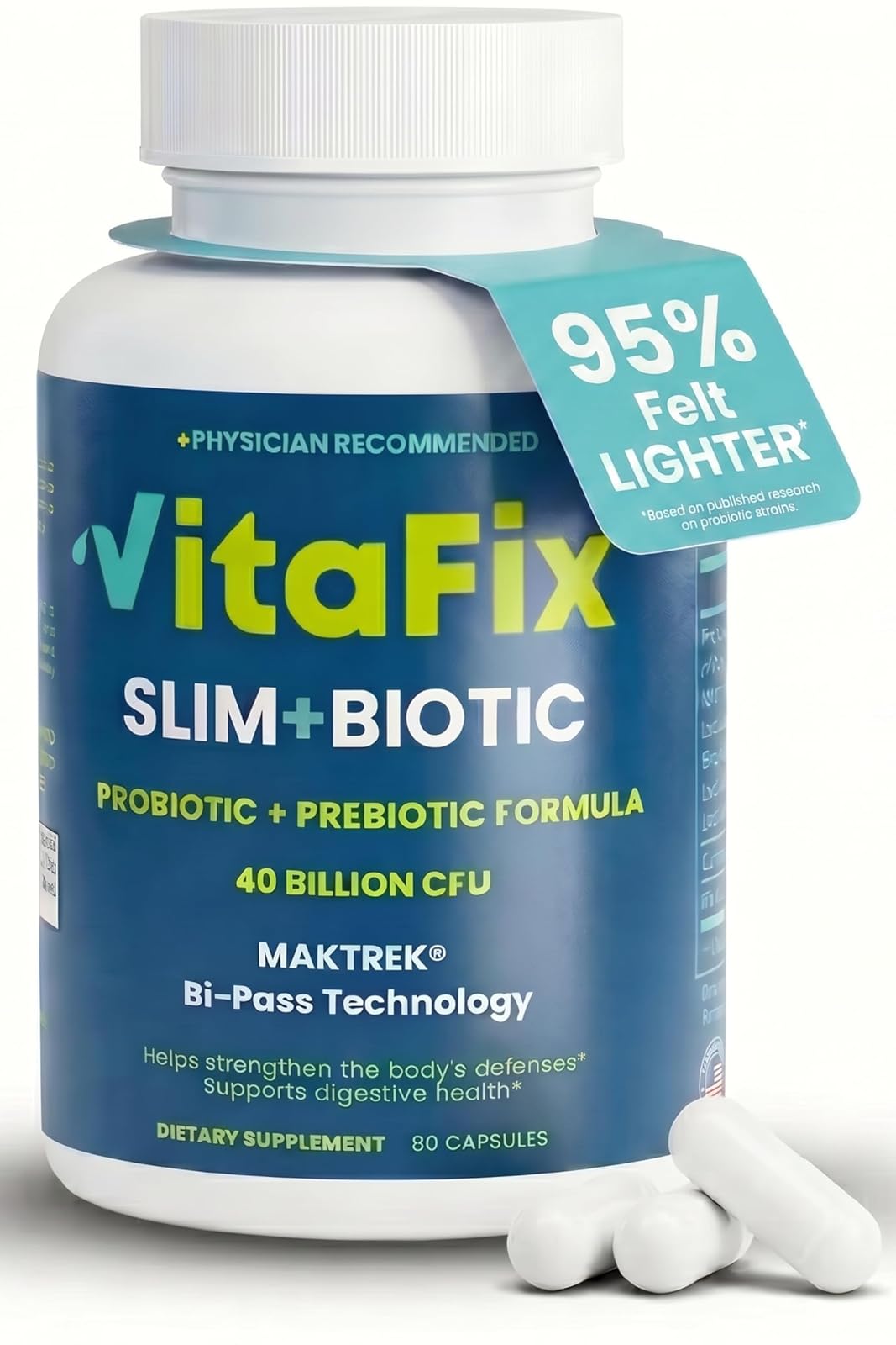 Synbiotic probiotic capsules for digestion