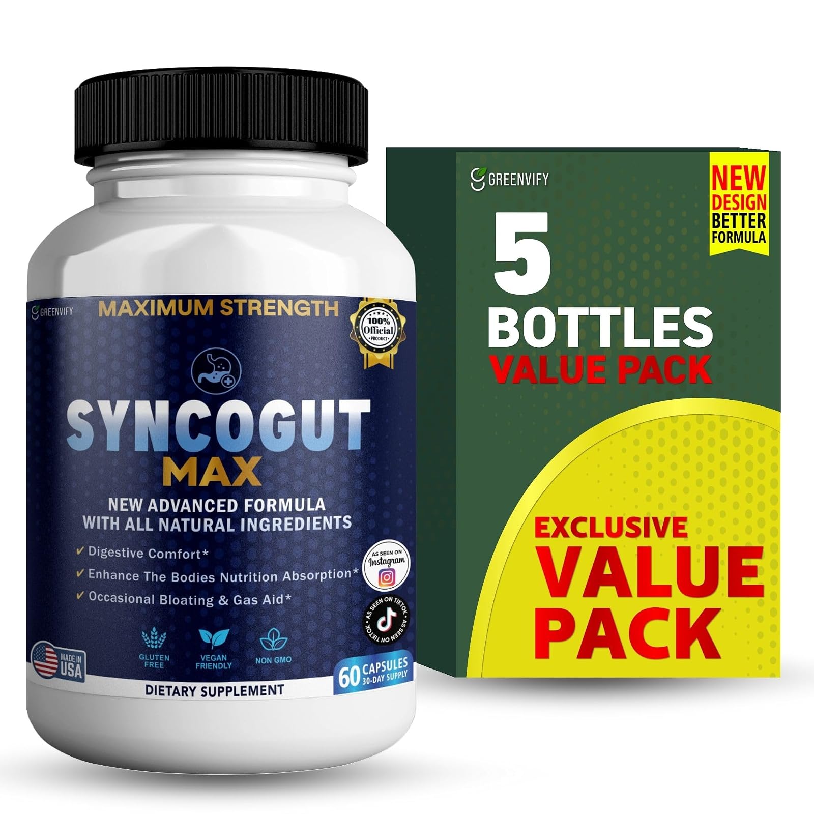 SyncoGut Max digestive enzyme capsules