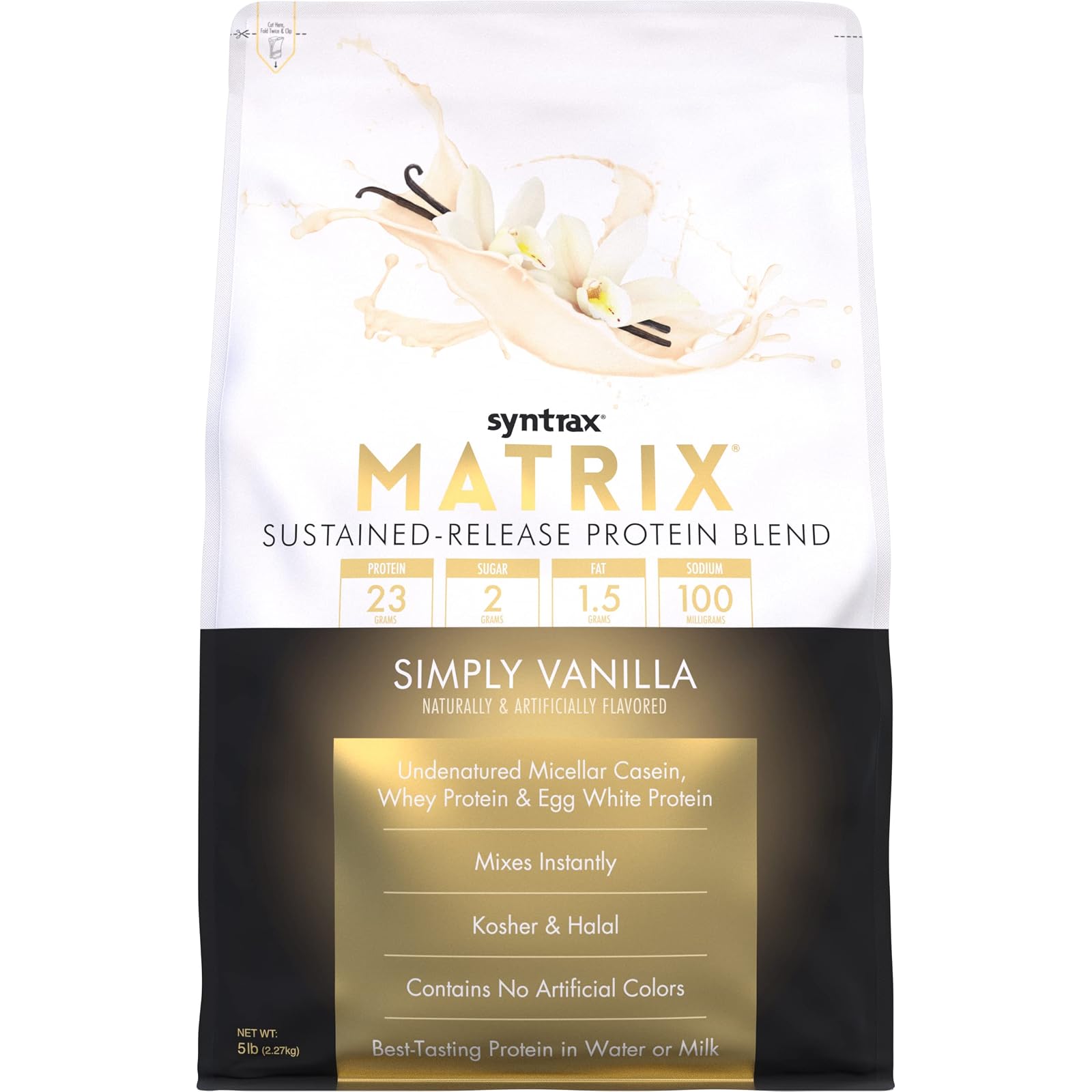 Syntrax Matrix 5.0 vanilla protein powder