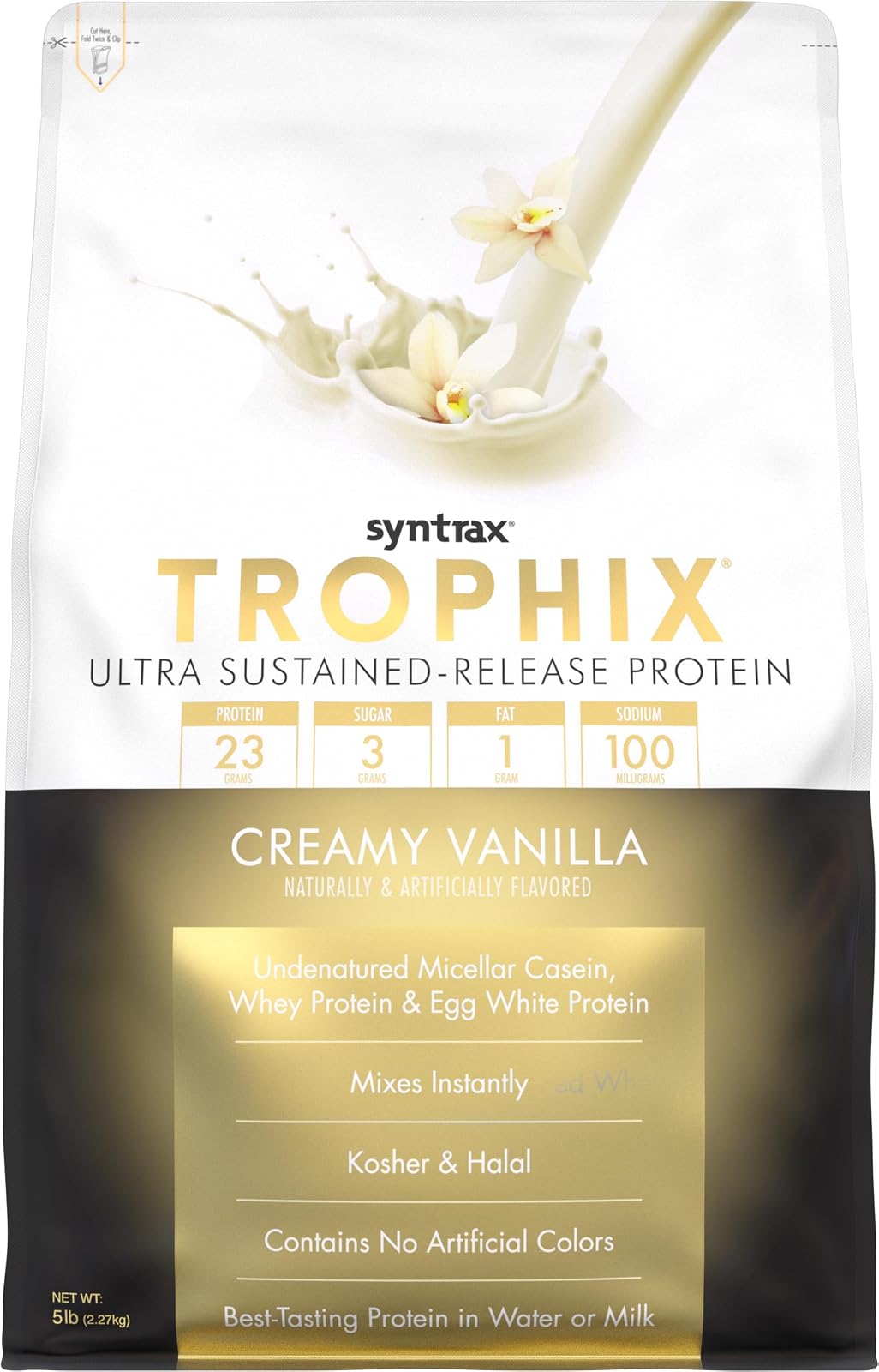 Syntrax Trophix Ultra Protein Blend creamy vanilla flavor
