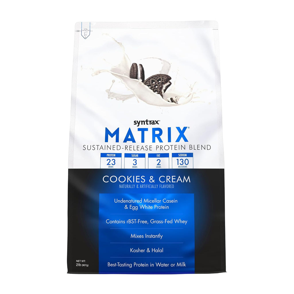 Syntrax whey protein cookies and cream