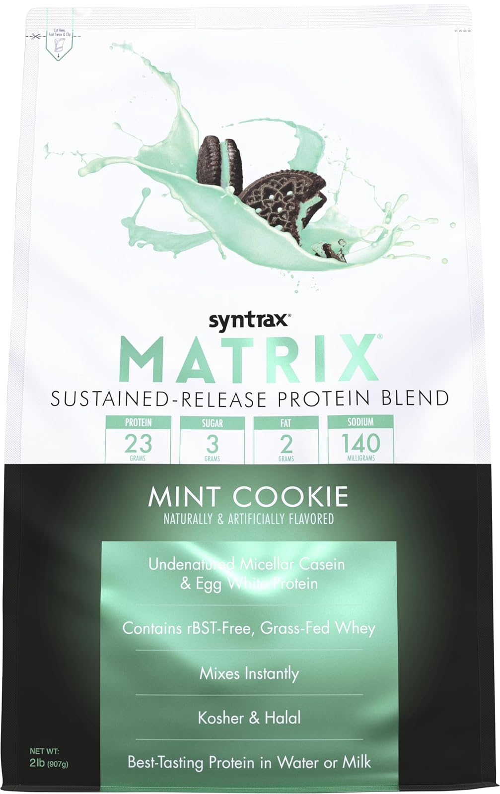 Syntrax whey protein mint cookie flavour
