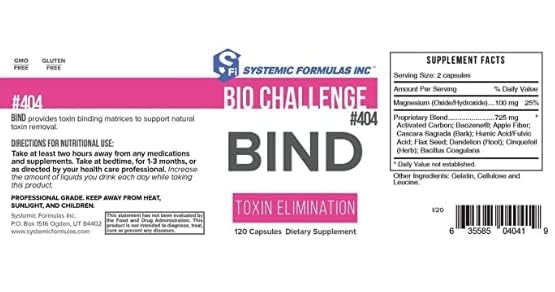 Systemic Formulas Bind capsules for cleansing