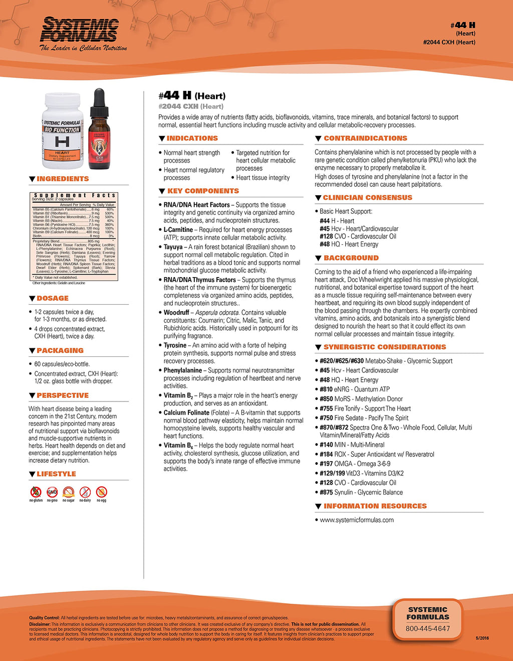 Systemic Formulas heart vitamin blend