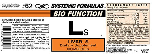 Systemic Formulas LS Liver S capsules for detoxification