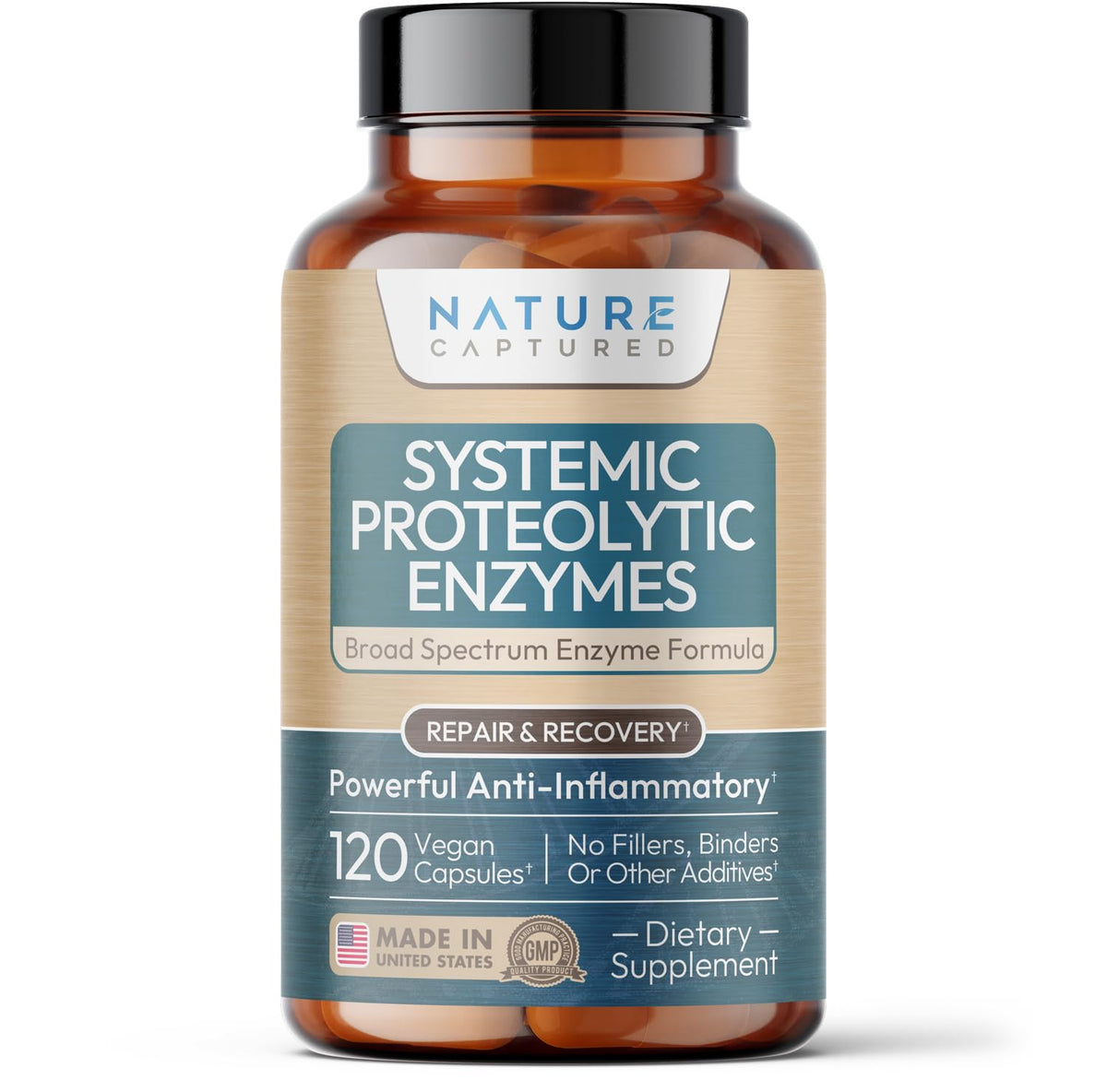 Systemic proteolytic enzyme capsules