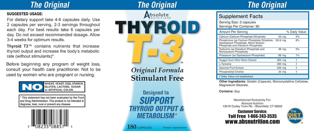 T-3 capsules for daily wellness