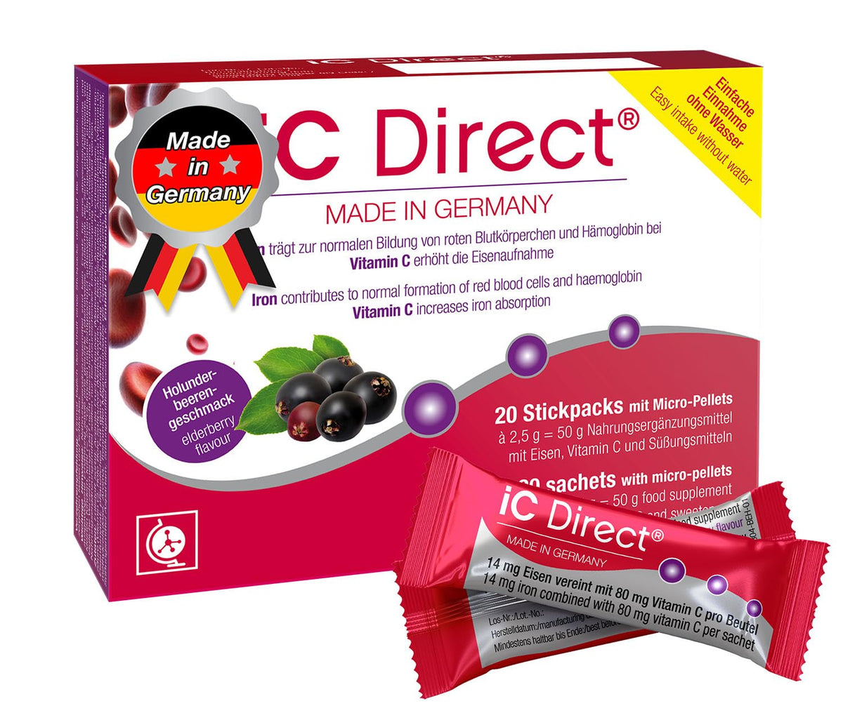 T&D iron stickpack elderberry flavour