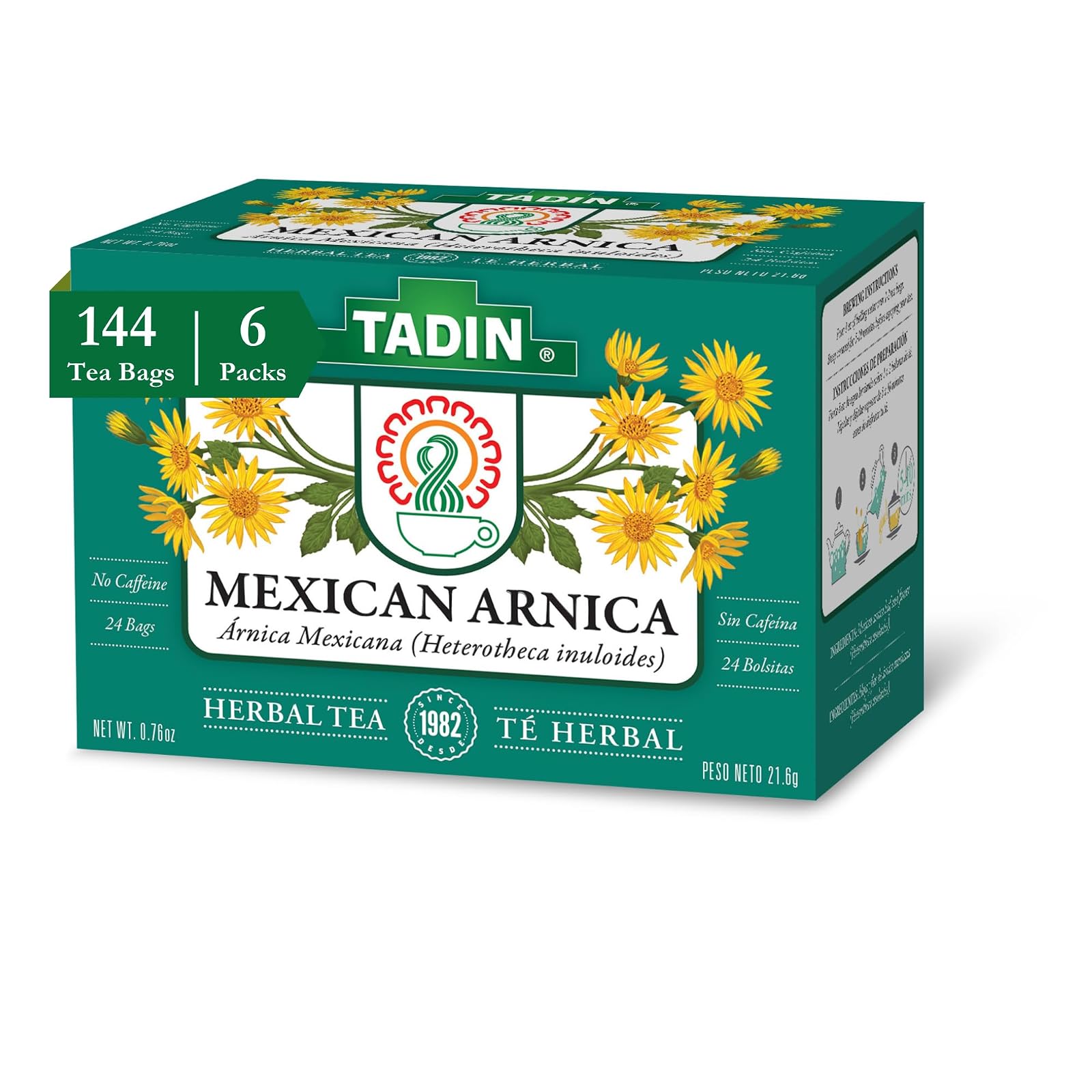 Tadin Mexican arnica herbal tea bags