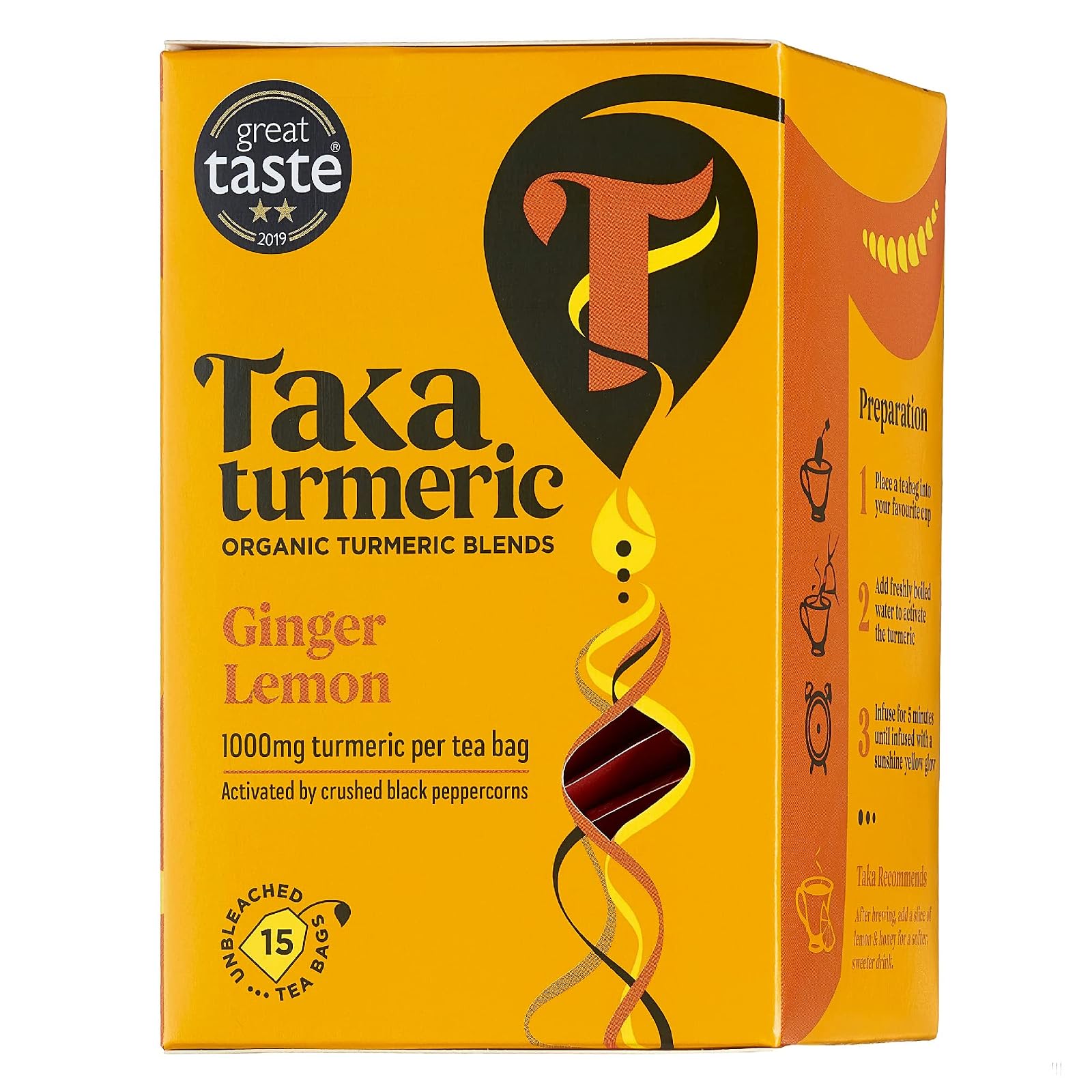 Taka turmeric tea organic ginger lemon