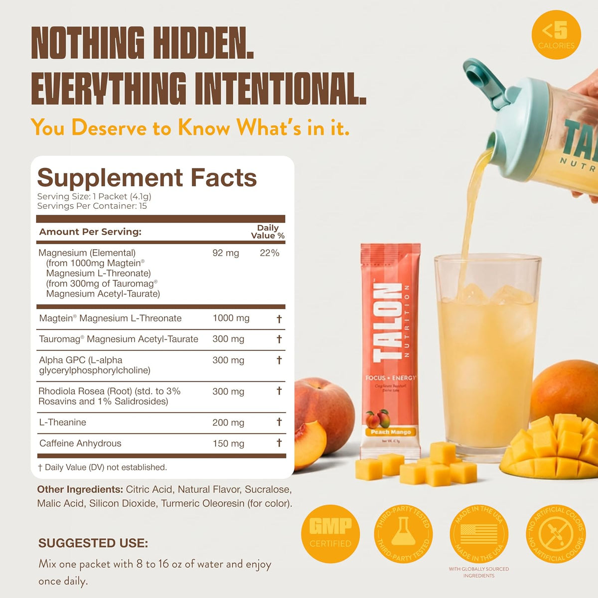 Talon drink mix for mental clarity
