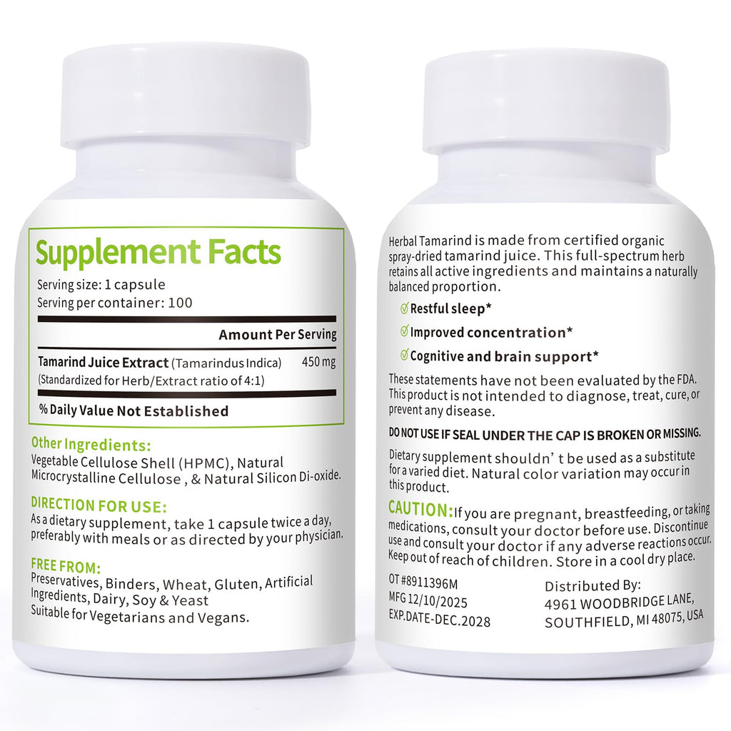 Tamarind supplement for overall vitality