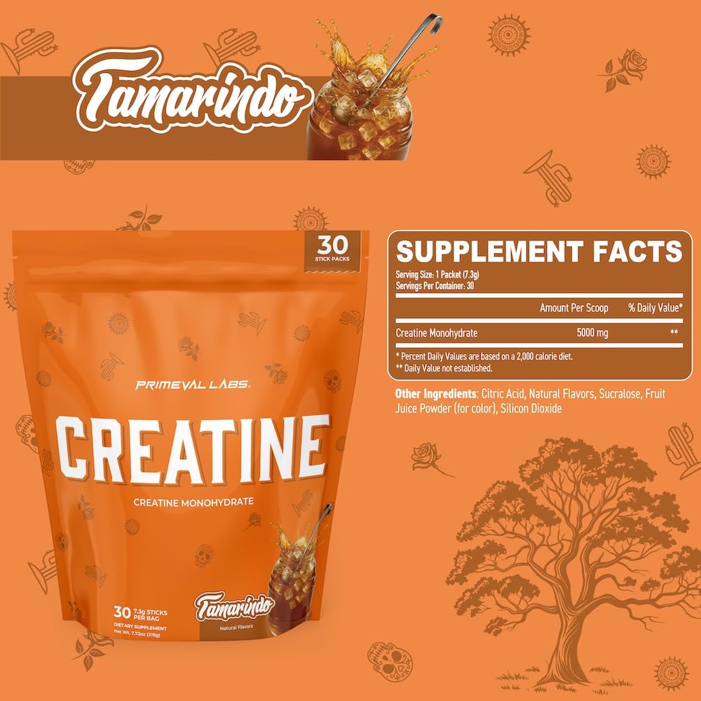 Tamarindo flavour creatine supplement