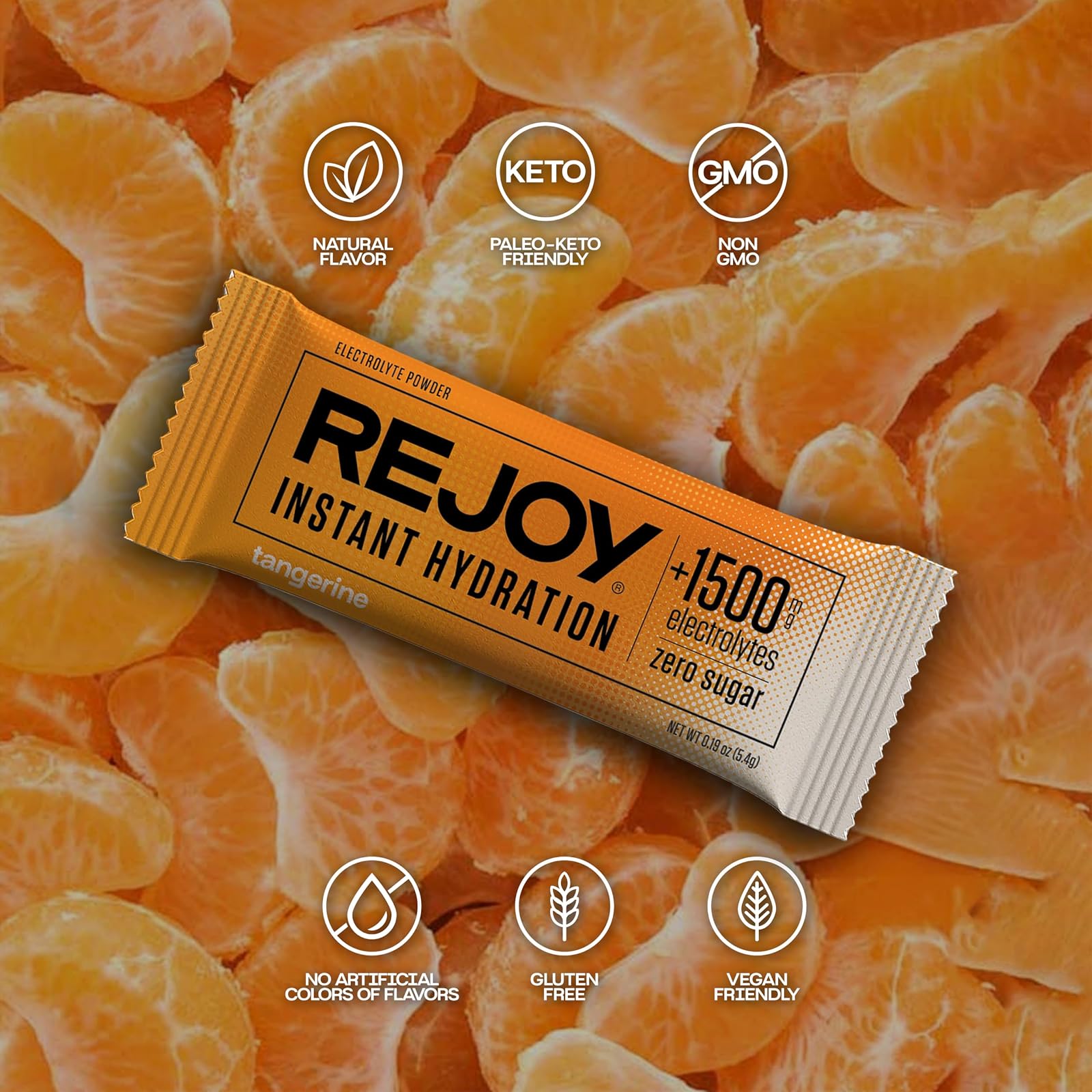 tangerine electrolyte powder for energy boost