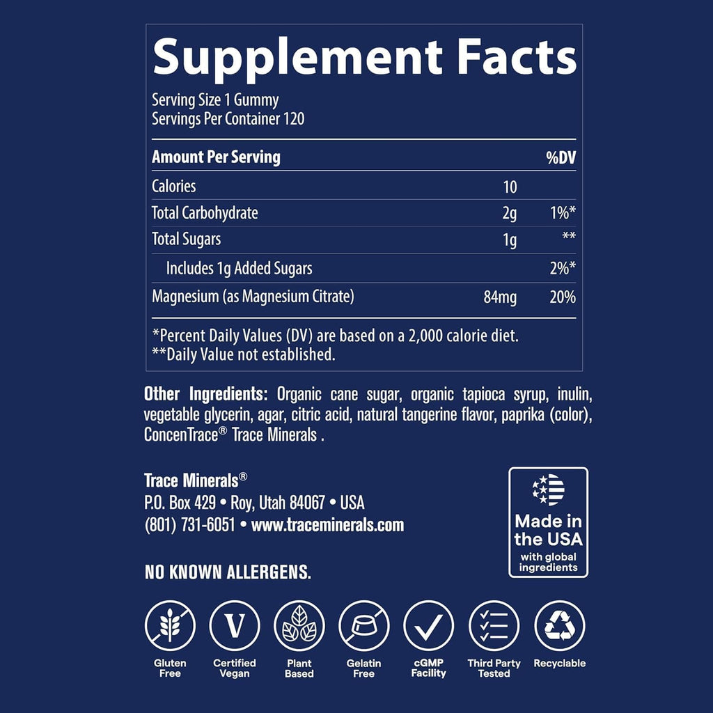 Tangerine flavour magnesium supplements for sleep